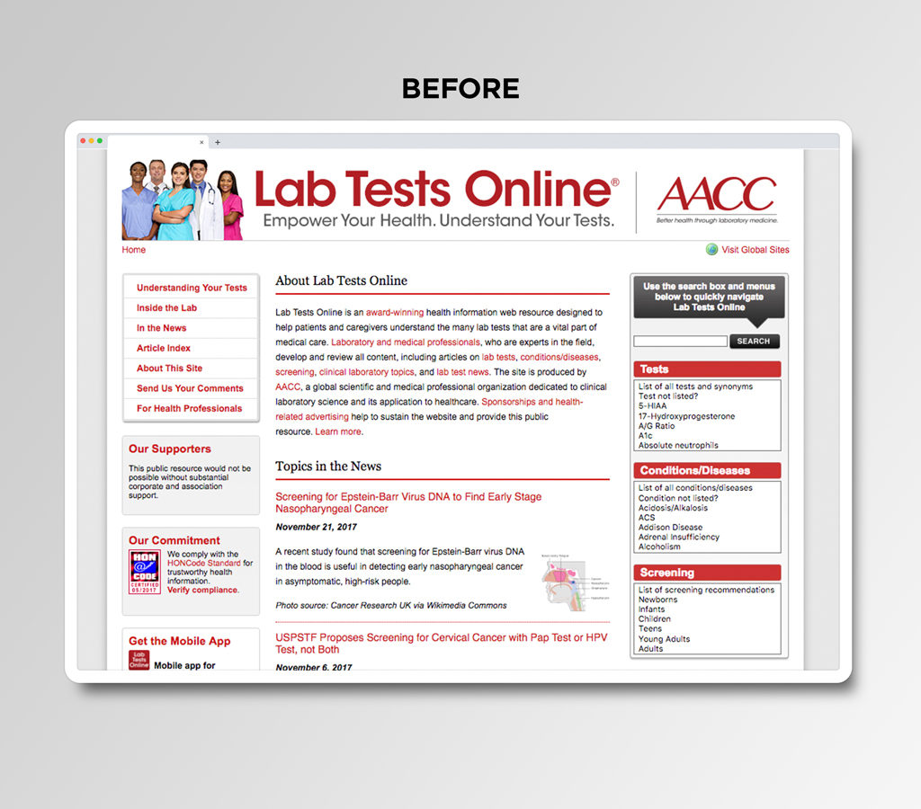 AACC Lab Tests Online - Earnest Media